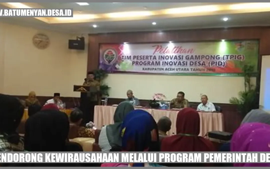 Mendorong Kewirausahaan melalui Program Pemerintah Desa - Batu Menyan