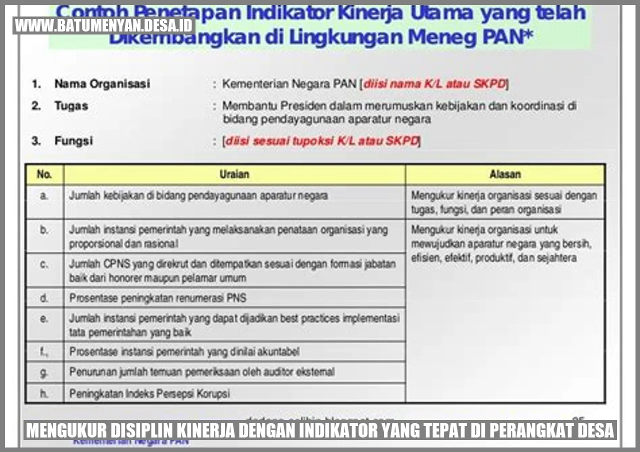 Mengukur Disiplin Kinerja dengan Indikator yang Tepat di Perangkat Desa ... Mengukur Disiplin Kinerja dengan Indikator yang Tepat di Perangkat Desa ...